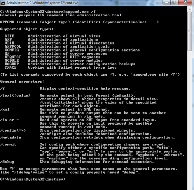 alina.ionescu: Appcmd.exe for IIS7