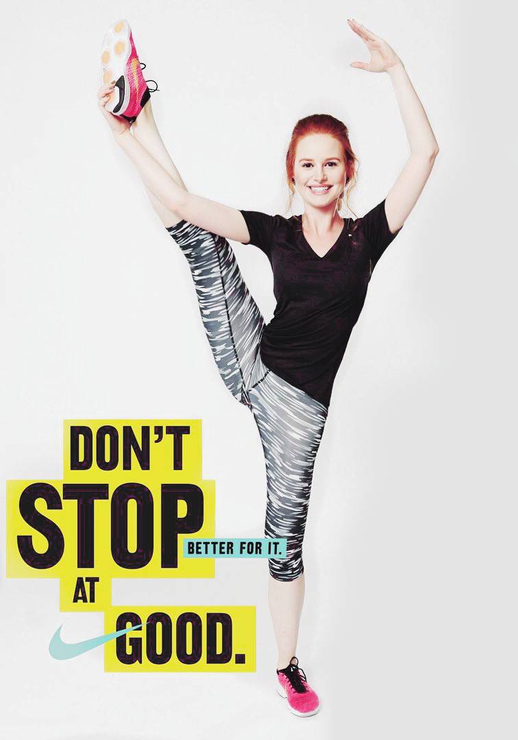 Madelaine Petsch for Nike 'Better For It' Campaign - 2016 - Celebrity ...