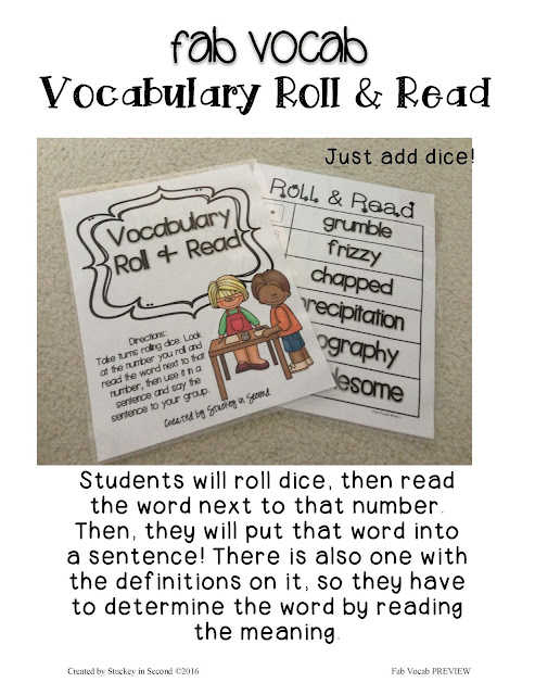 Stuckey in Second: Fab Vocab: Weekly Vocabulary Units