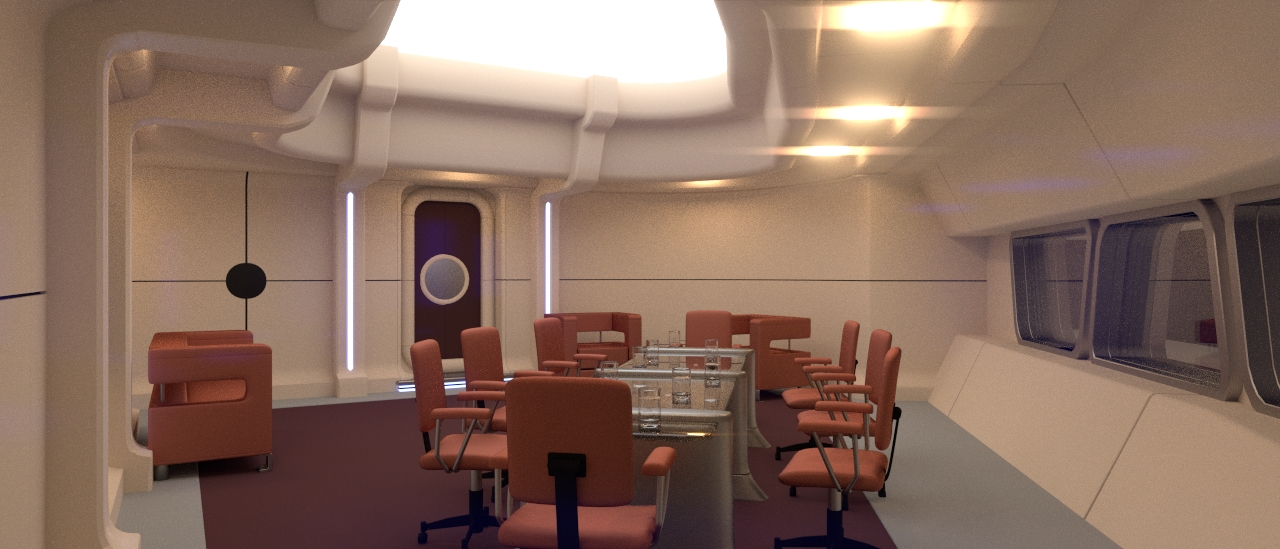 Dan Brown CGI | Sci-fi Art: Conference Room WIP