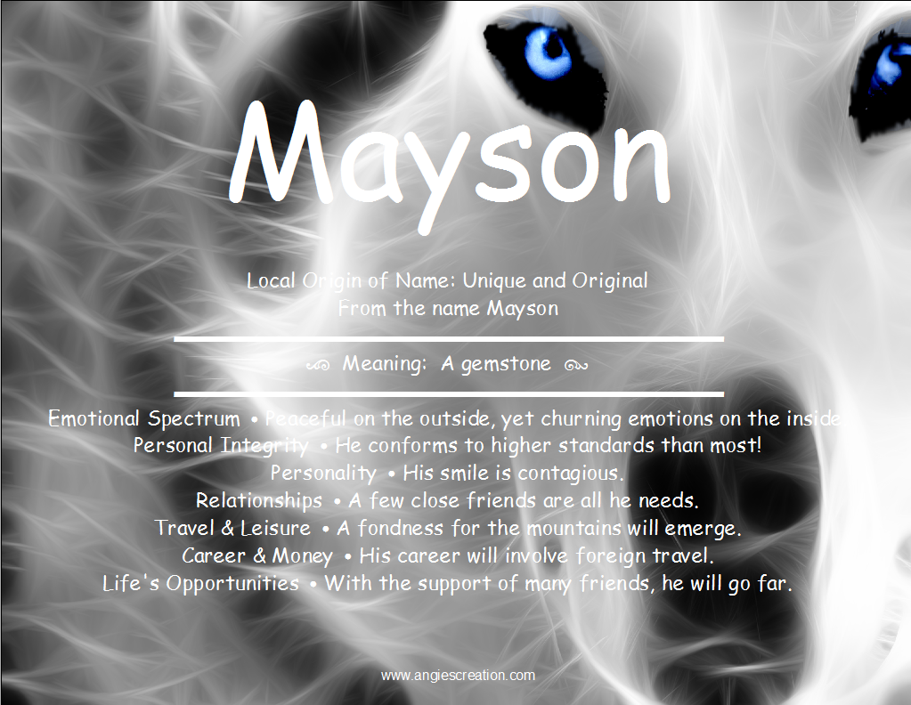 Mayson | Unique Names