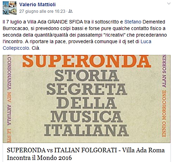 SUPERONDA vs ITALIAN FOLGORATI ovvero THALIDO contro DEMENTED (Roma 2016)