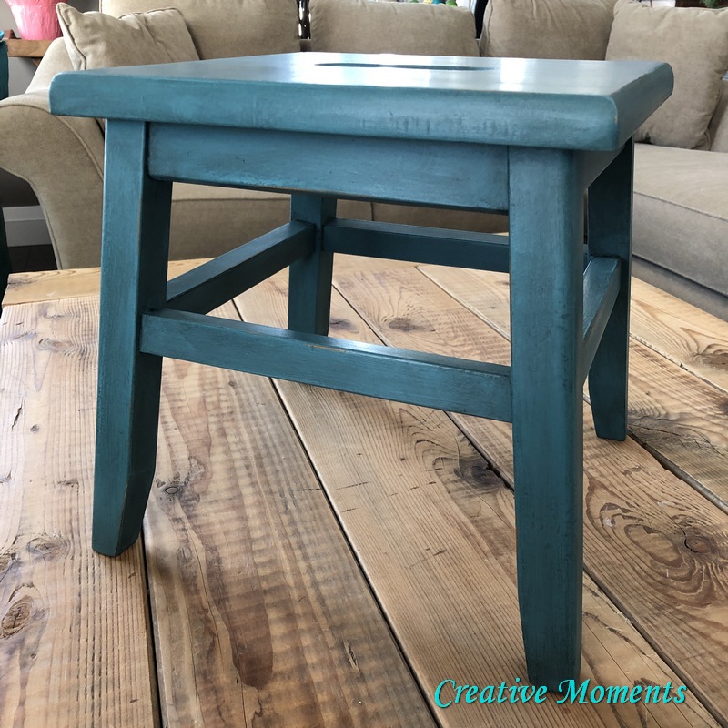 Antique Teal Step Stool