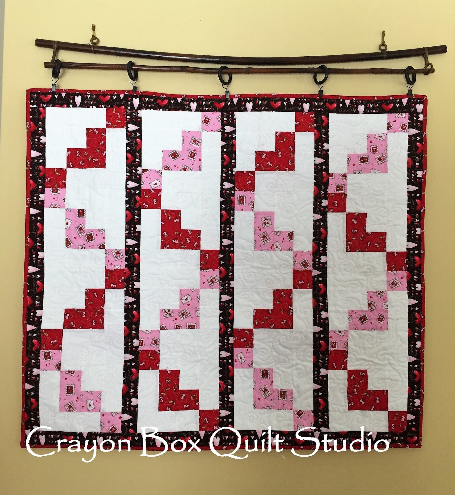Crayon Box Quilt Studio: Tumbling Hearts quilt tutorial
