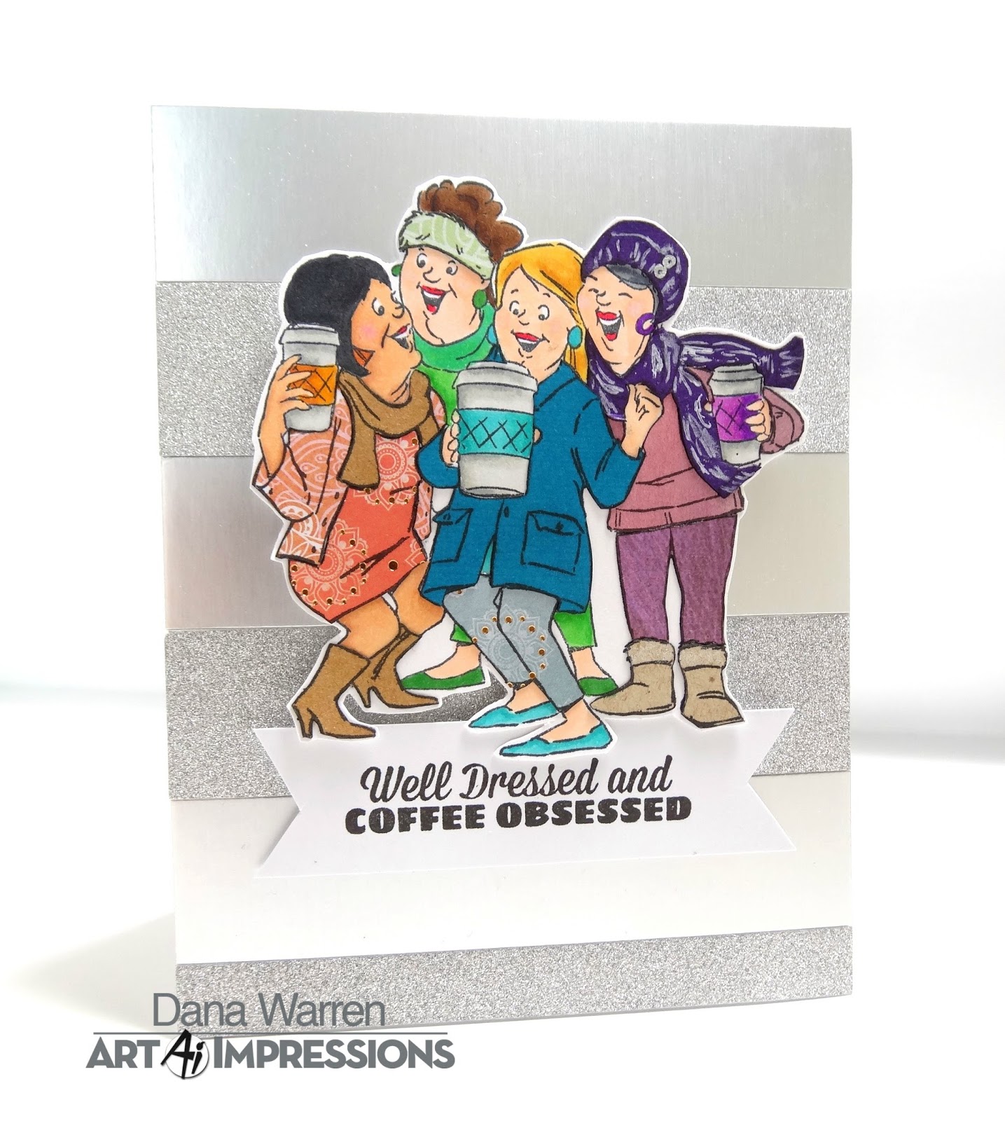 Kraft Paper Stamps: Art Impressions Challenge #212 - Bling, Glitter, or ...