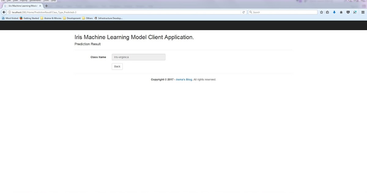 Azure Machine Learning: Iris Model Client Application - Asma's Blog