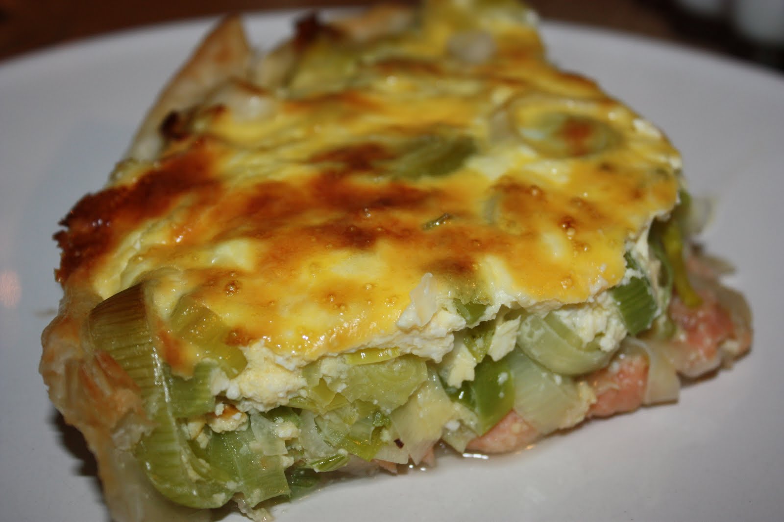 365 dagen koken en eten: Prei-zalm taart