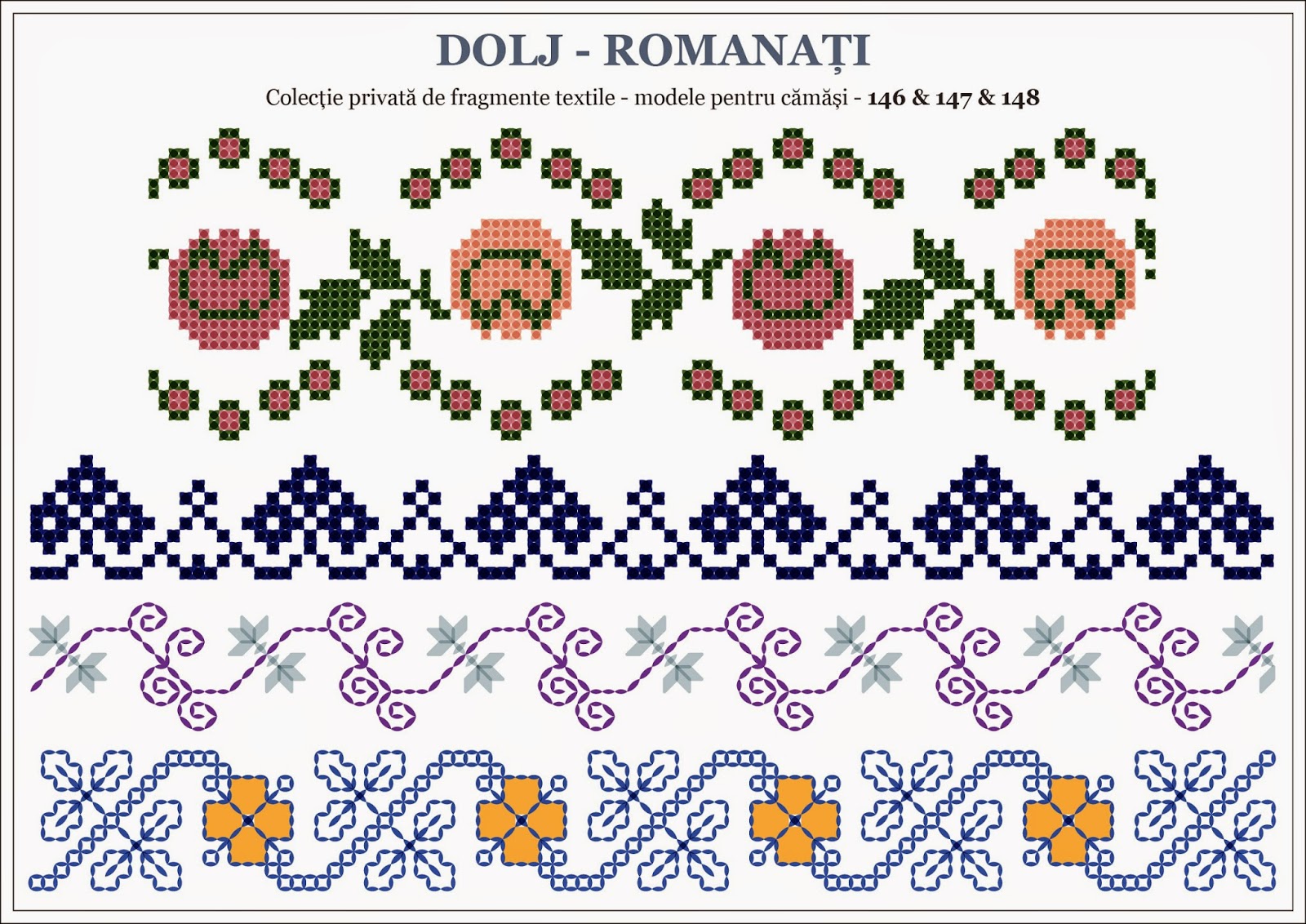 Semne Cusute: traditional Romanian motifs - OLTENIA: Dolj-Romanati