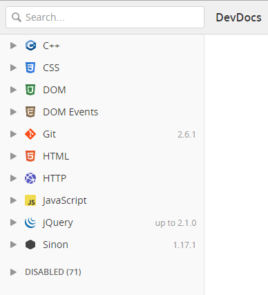Desarrollador Senior: DevDocs: Documentación para desarrolladores web en un mismo lugar