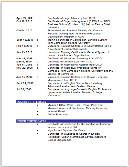 T H A N - V U T H A : Sample of CV & Cover Letter