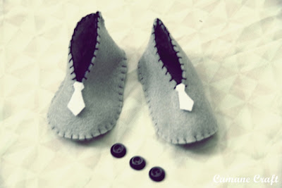 Camane Craft: Cara membuat sepatu bayi dari kain flanel alias felt