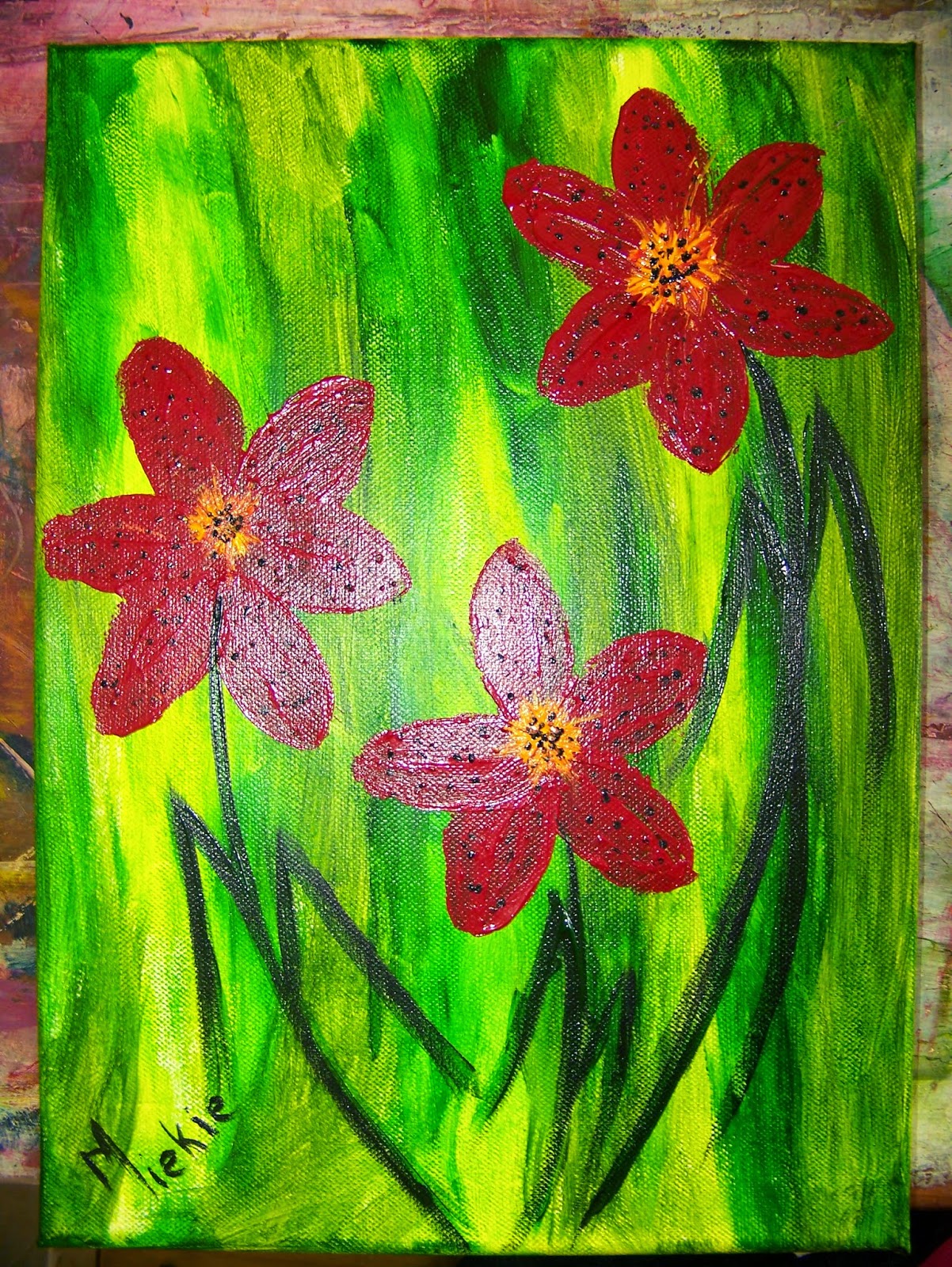 A Pretty Talent Blog: Painting Flowers using Leaves