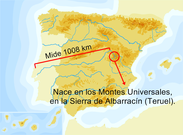 El Tajo, corriente de vida.: Introducción: situación geográfica