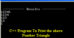 Program Print Number Triangle Downside ~ C++ Tutorial With Basic ...