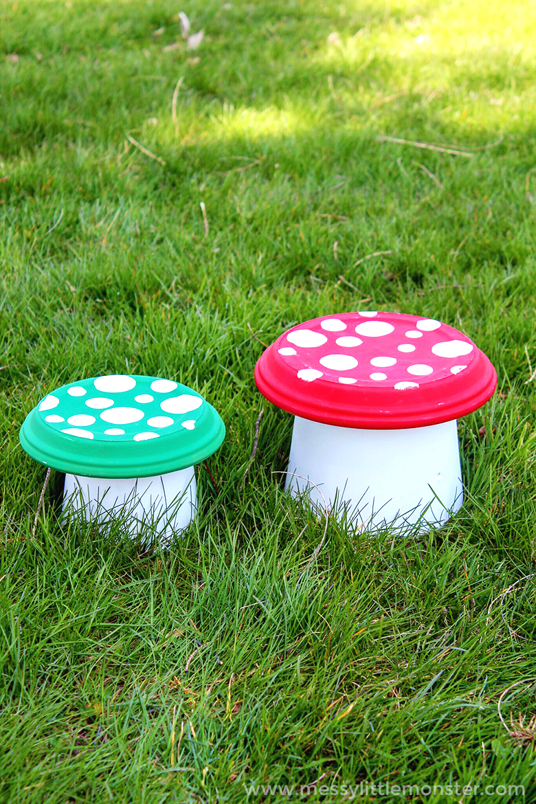 Flower Pot Toadstool - A Magical Clay Pot Craft - Messy Little Monster