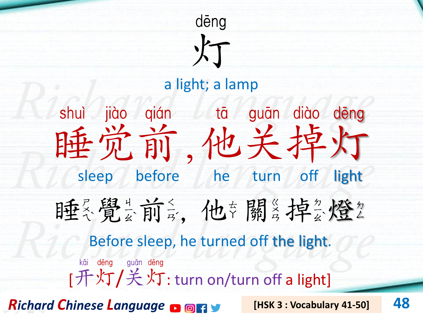 Richard Chinese: The Best Way to Learn Chinese: [HSK 3: Vocabulary 41 ...