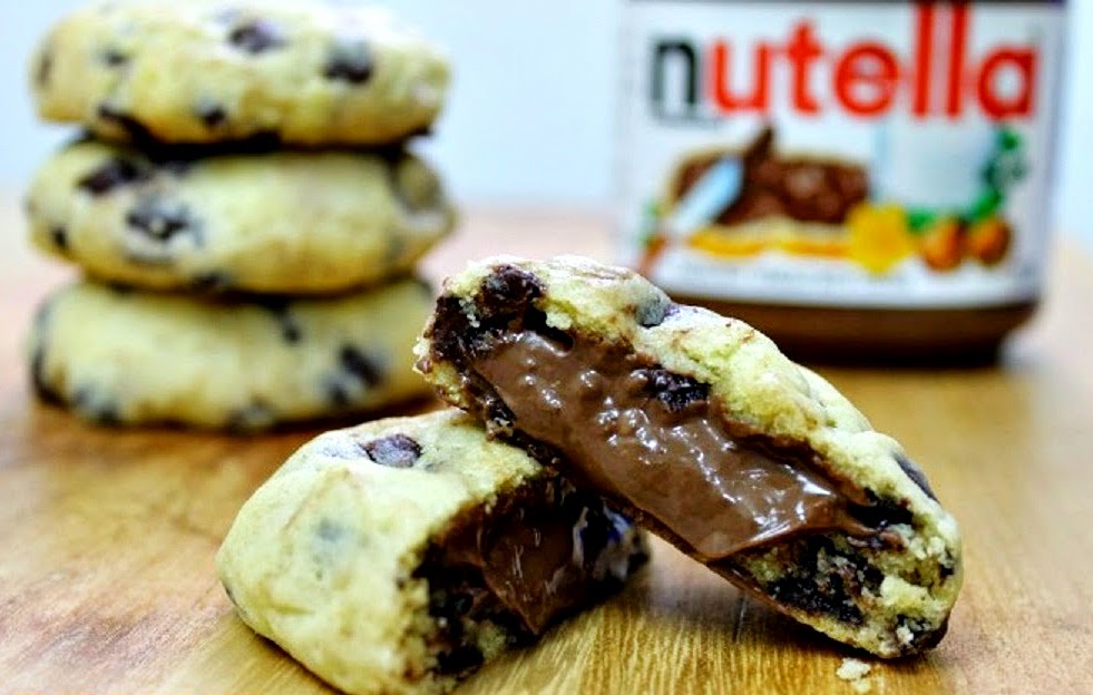Cookies recheados com nutella - Amando Cozinhar