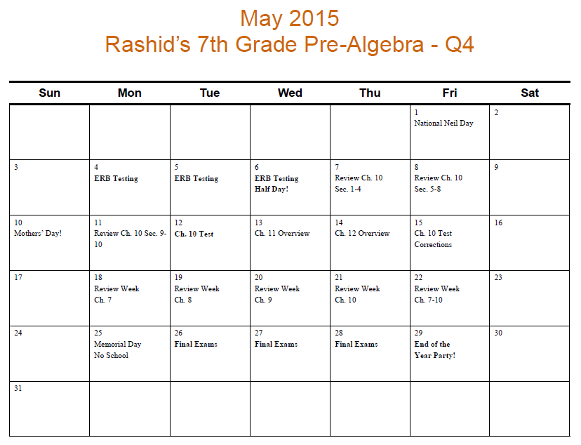 Mrs. Rashid's 7th Grade Math Class: Oct. 24, Friday: Ch. 5 Sec. 1