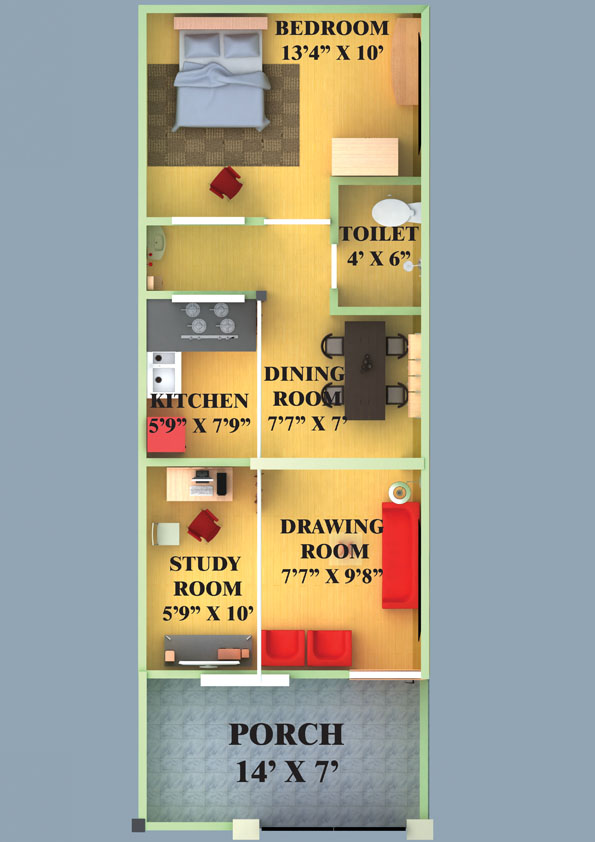 interior designer: 3d floor plan