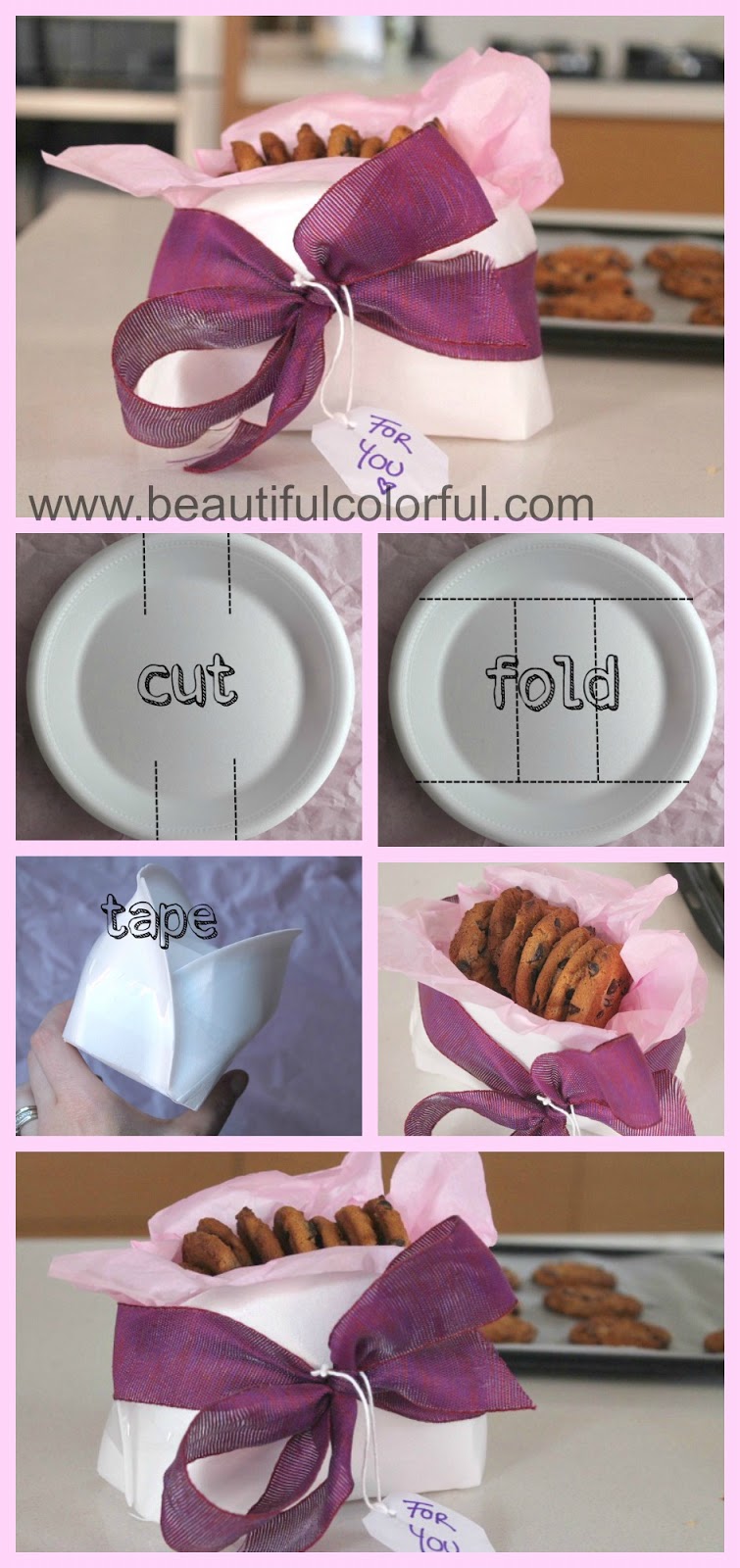 DIY: Beautiful and Easy Paper Plate Cookie Baskets - Beautiful ...
