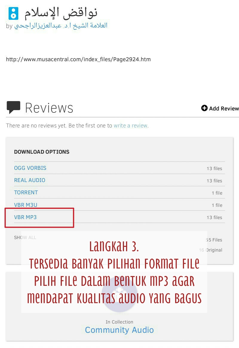 cara download file di Archive.org - Elinotes review