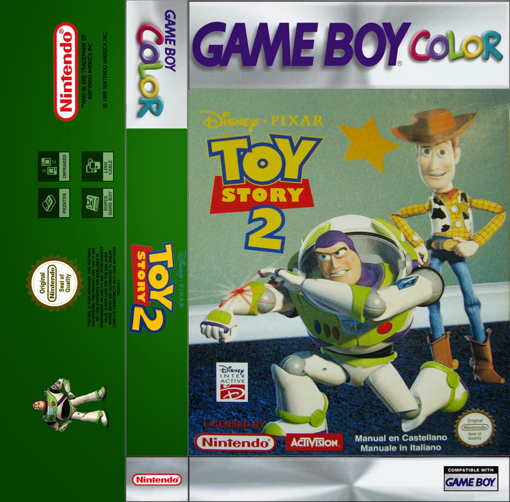 Solo una partida mas: Toy story 2 Game boy color cassette cover