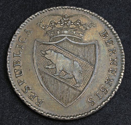 Coins of Switzerland Canton Bern, Berne Thaler of 40 Batzen silver coin ...