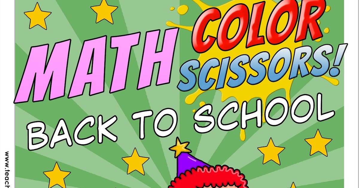 Classroom Freebies Too: Math, Colors, Scissors - 006 - Back to School ...