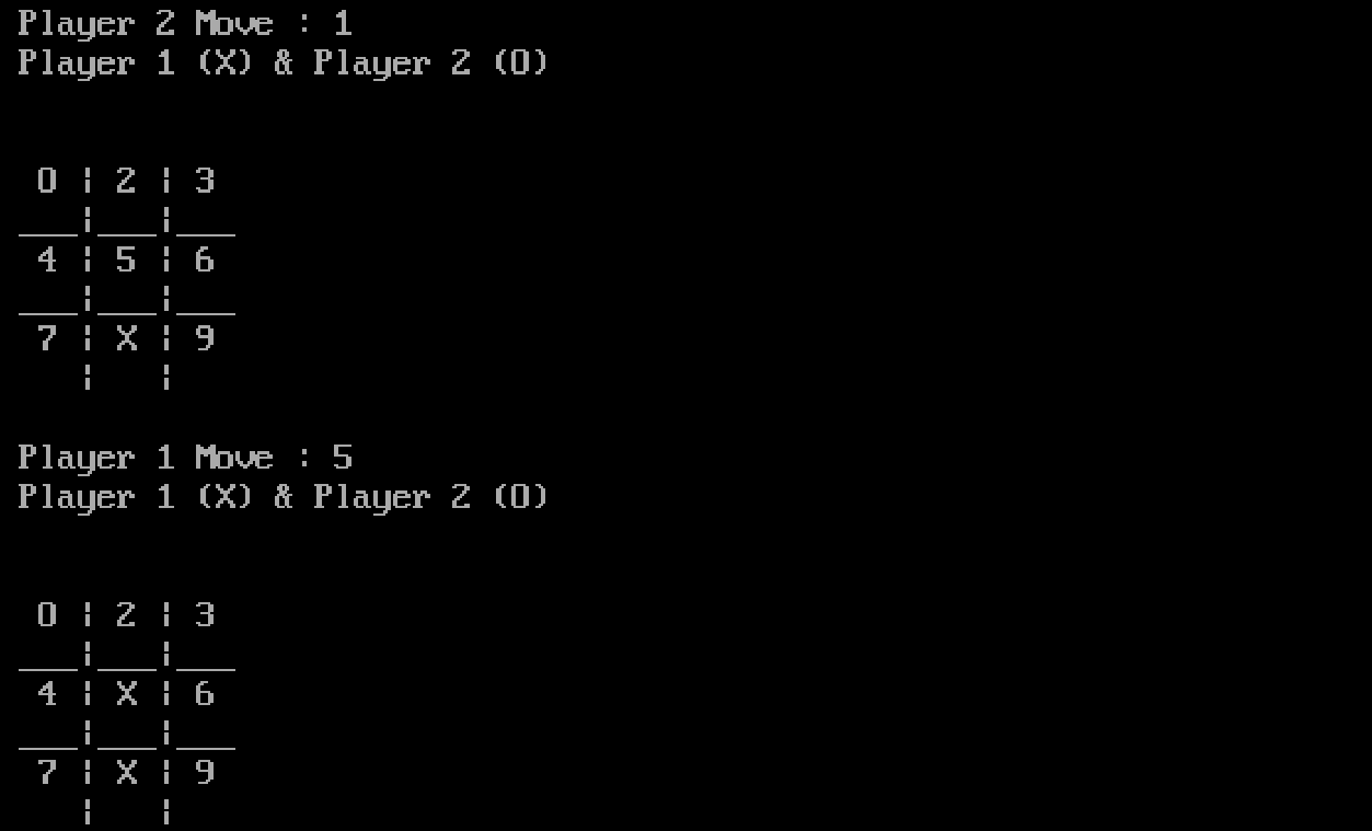 Write C program to implement Tic-Tac-Toe game