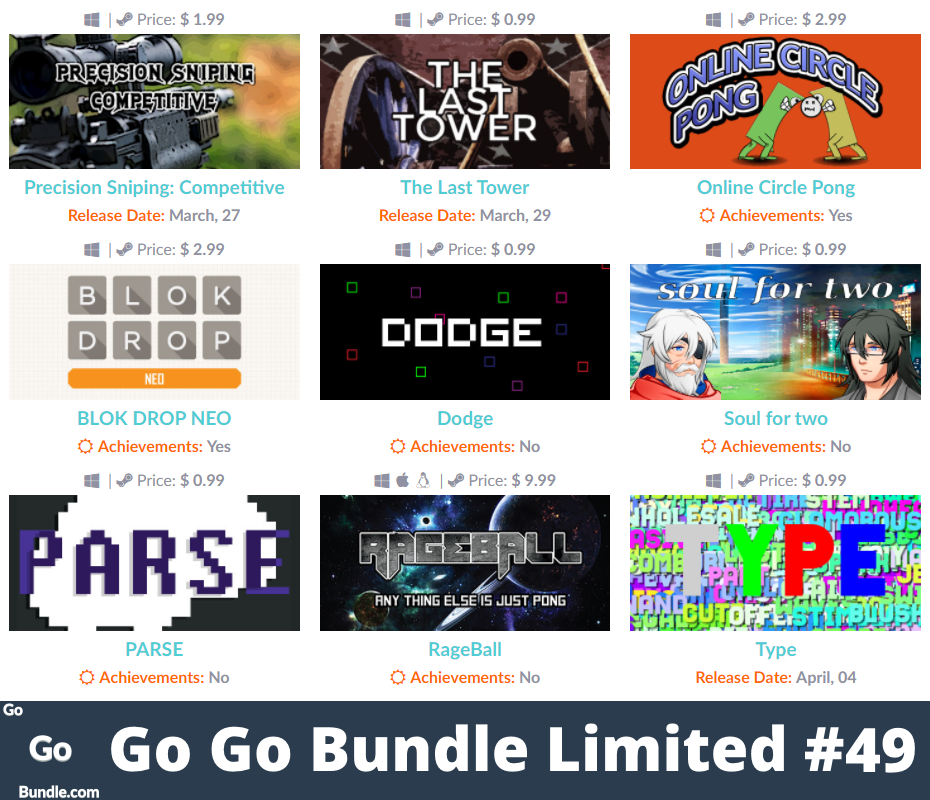 Go Go Bundle Limited #49，0.99美金獲得11個遊戲1個DLC – Steam 免費遊戲情報站