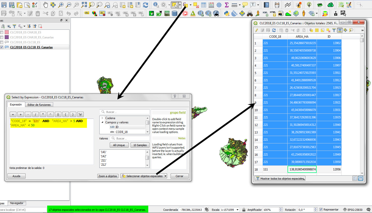 Cartografía Digital: CORINE Land Cover 2018