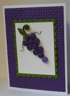 Let's create: Quilling Grapes Note Card