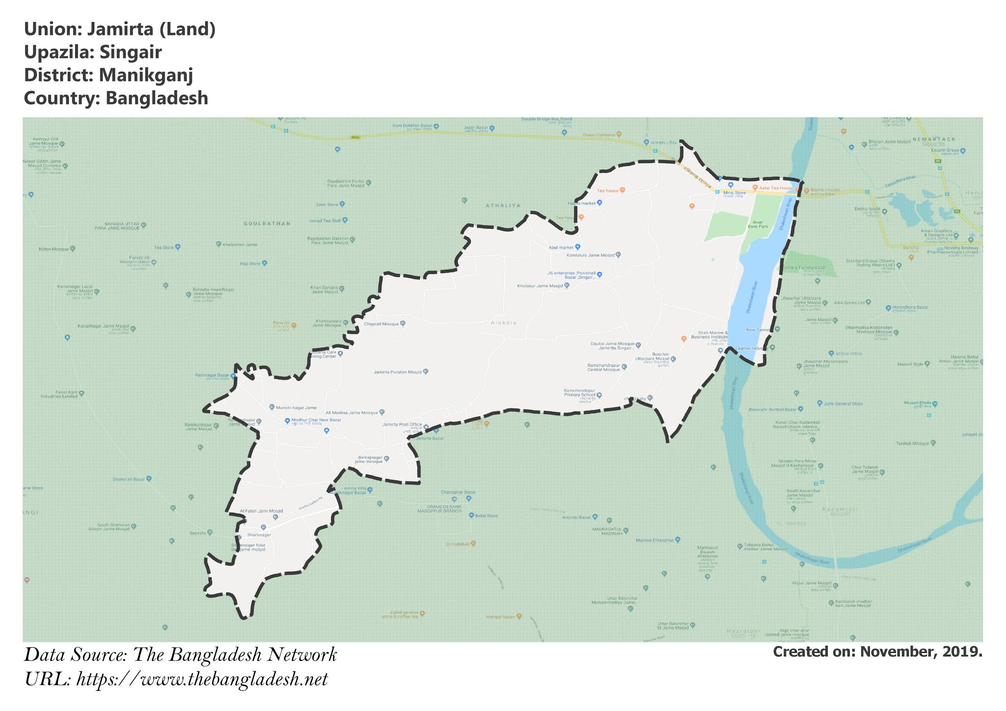 Jamirta Union, Manikganj