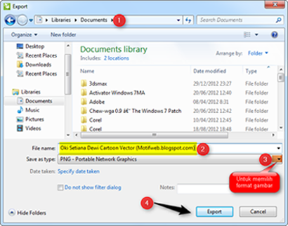 Cara Export File CorelDRAW (CDR) « Motif Web