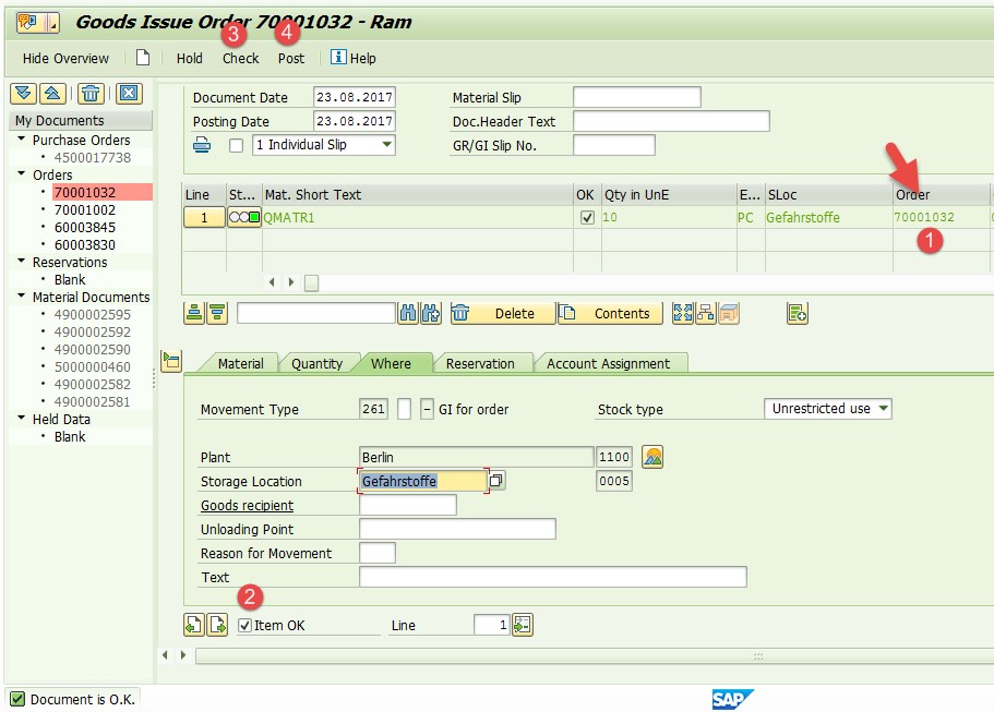 Milestone Confirmation of the Process Order with Multiple Operations ...