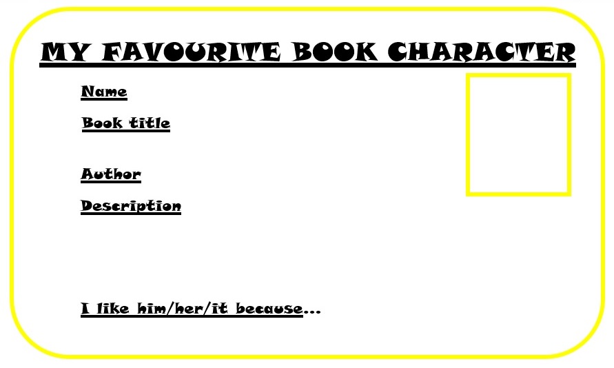 IES Gerald Brenan Mario: MY FAVOURITE BOOK CHARACTER