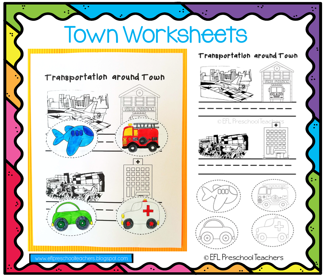 ESL/EFL Preschool Teachers: Town Theme for Preschool ELA