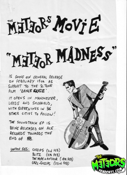 The Meteors - Gigs 1980 - 1985.: The Meteors - Gigs 1981