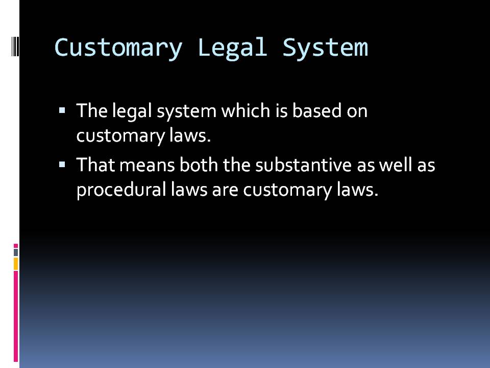 legal writing: Classification of Legal System