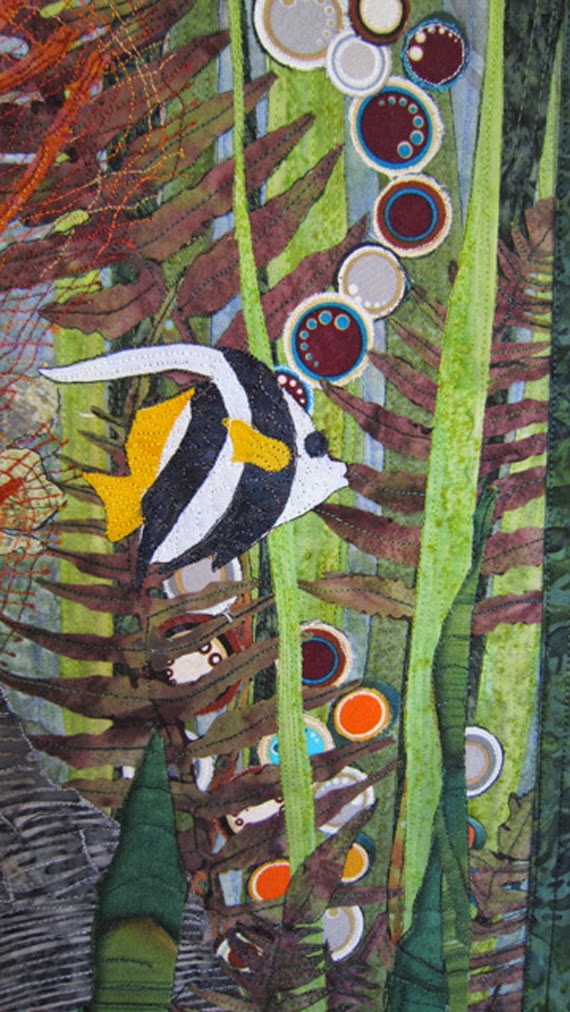 Barbara Strobel Lardon Art quilts: UNDER THE SEA