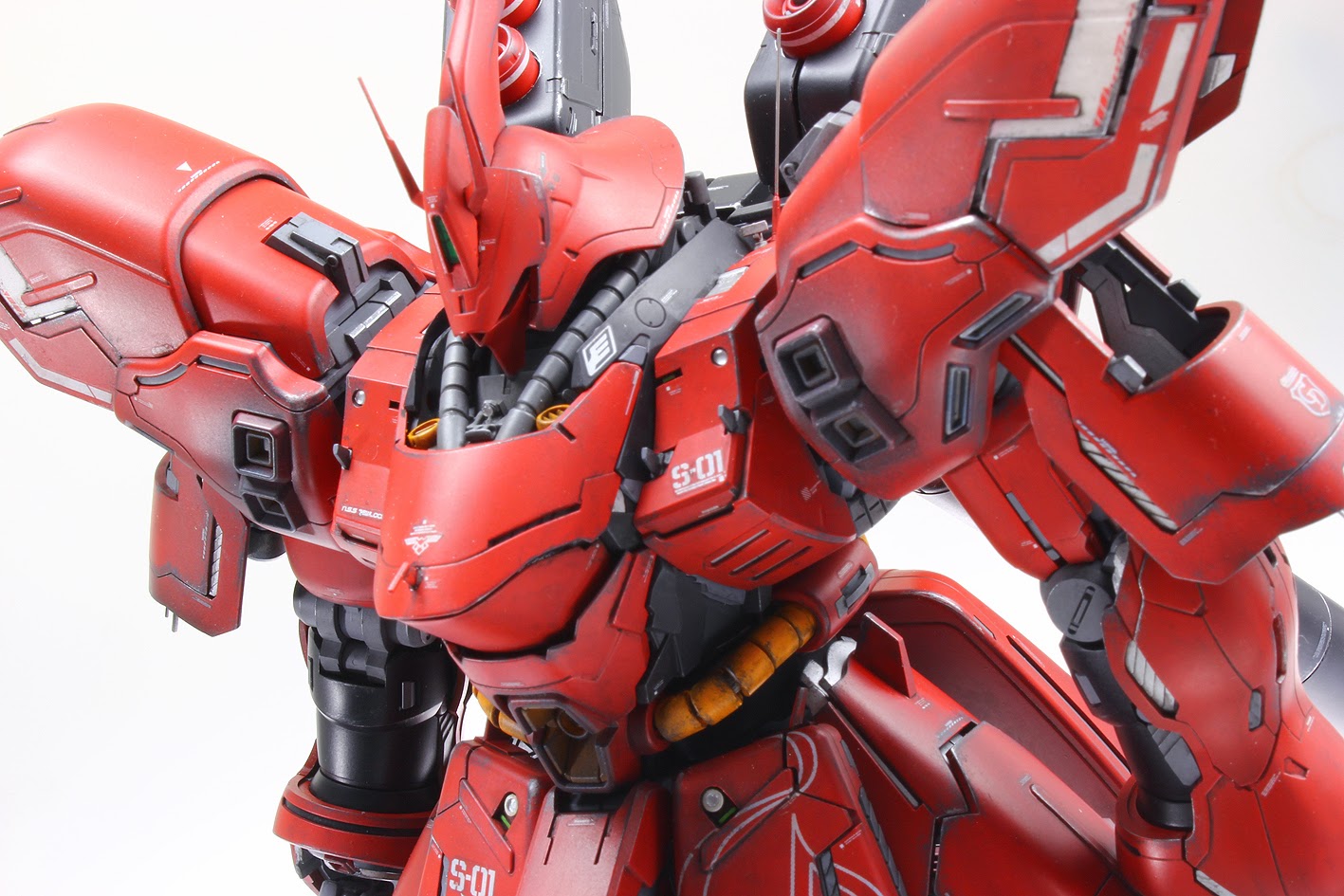 GUNDAM GUY: MG 1/100 Sazabi Ver.Ka & Volks Oratan Temjin - Painted ...