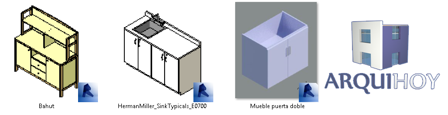 Familia Muebles Bases Varios (RFA) | ArquiHoy-Revit