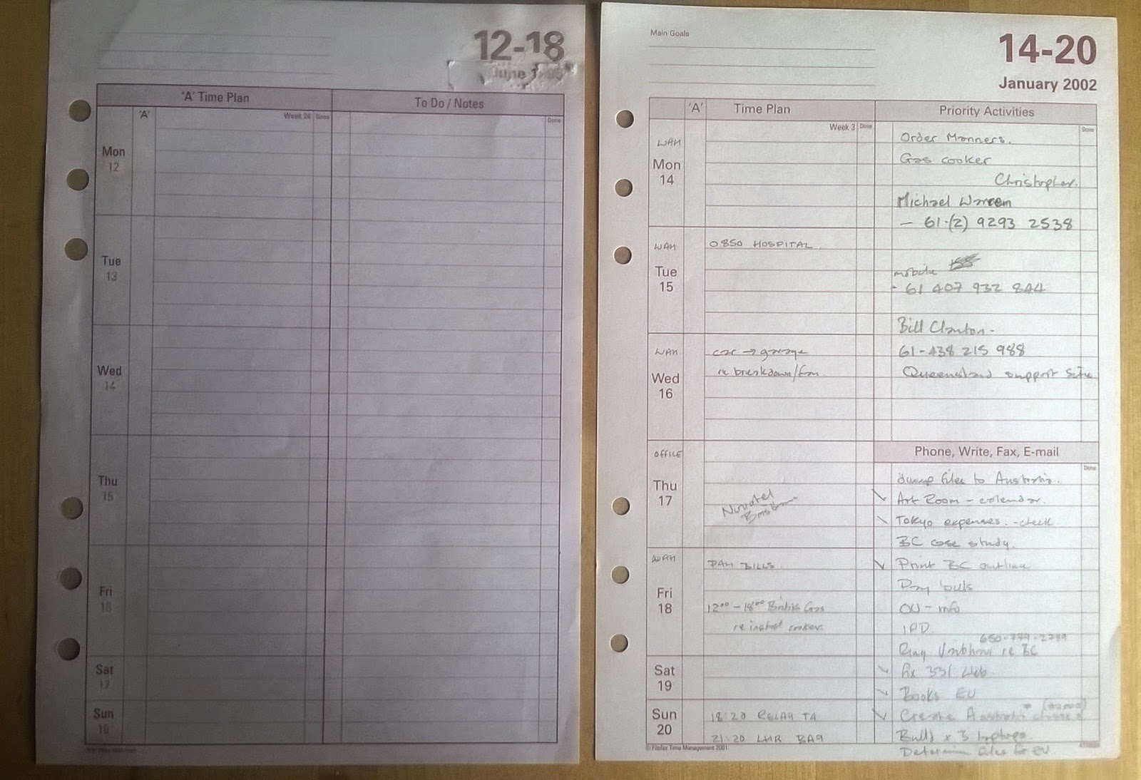 Philofaxy: Guest Post by Tim Edwards PART 2 - Filofax Time Management ...