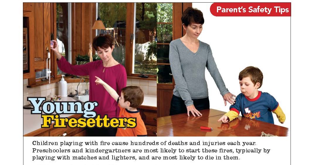 Village of Bellevue: NFPA: Parent Safety Tips: Young Firesetters