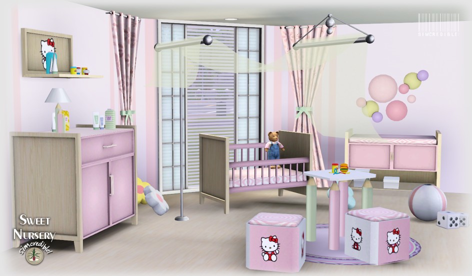 My Sims 3 Blog: UPDATED - Sweet Nursery Set by Simcredible Designs