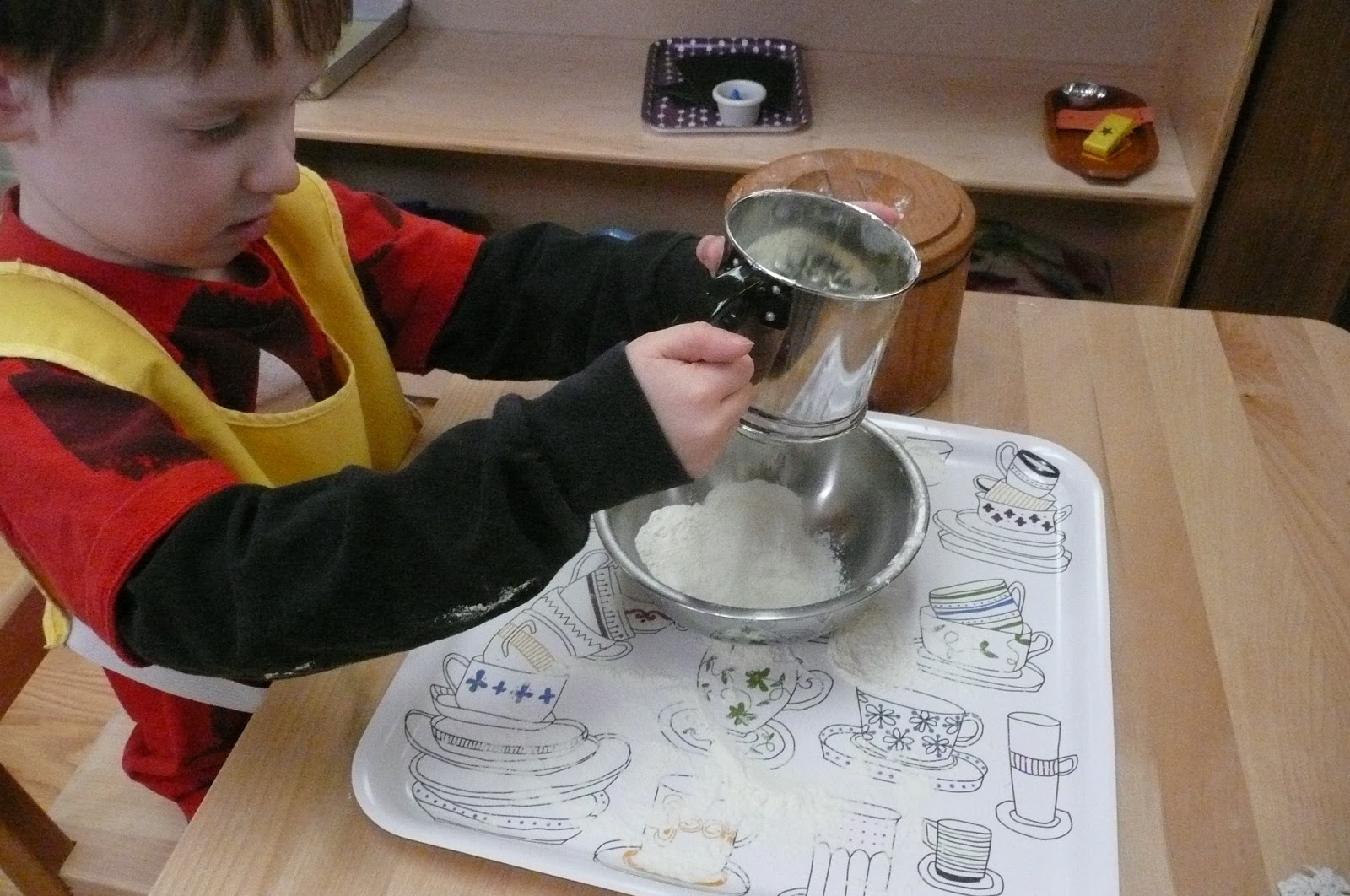 Montessori Teachings: Sifting Flour