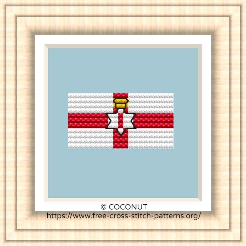 NATIONAL FLAG OF NORTHERN IRELAND CROSS STITCH CHART | Free cross ...