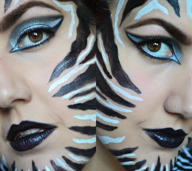 CarolinaCupcake Makeup: Queen Zebra- Halloween Look #5