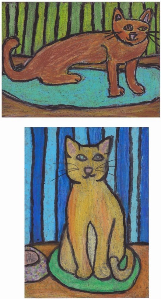 The Rolling Artroom: Oil Pastel Cats (4th-6th Grade)