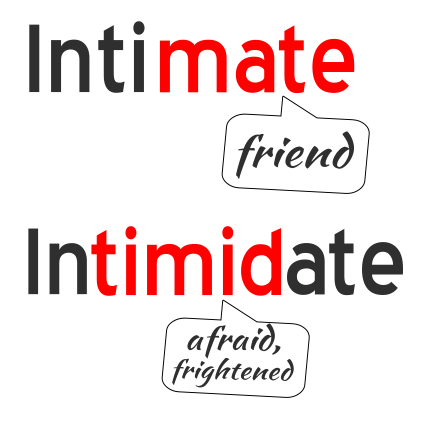 Intimate vs Intimidate, Learn with Mind tricks - Make Your English Easy